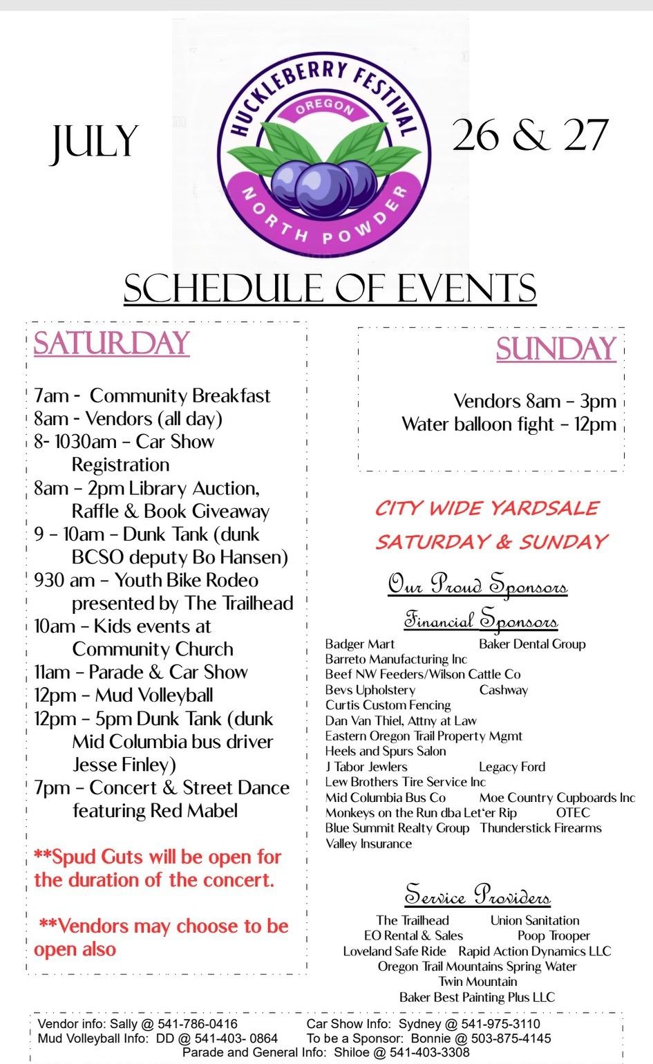 Huckleberry Festival